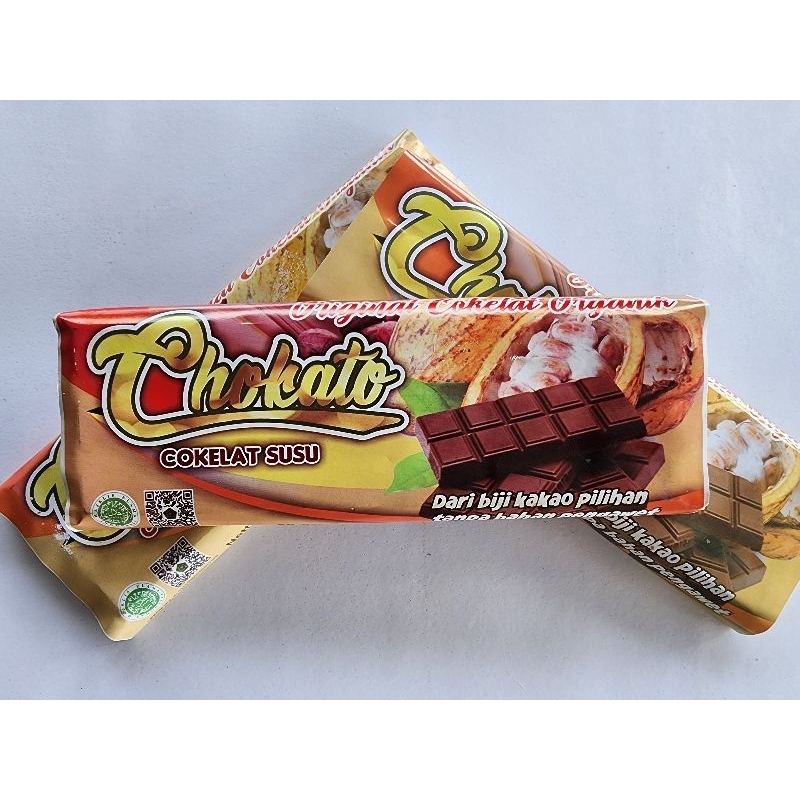 Jual CHOKATO MILK CHOCOLATE BAR 60 gr | Shopee Indonesia