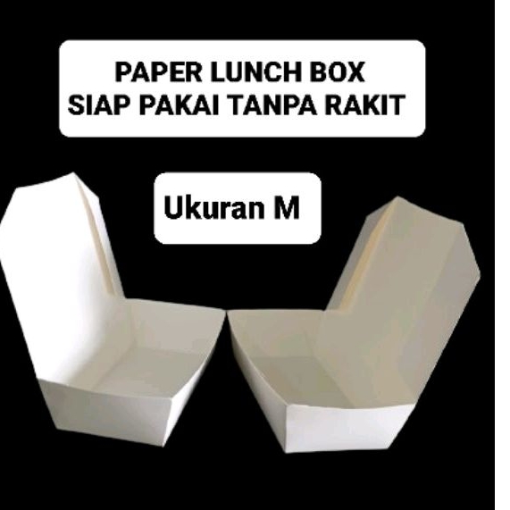 Jual Paper Lunch Box Size M Merk CC Pack Siap Pakai Tanpa Rakit ...