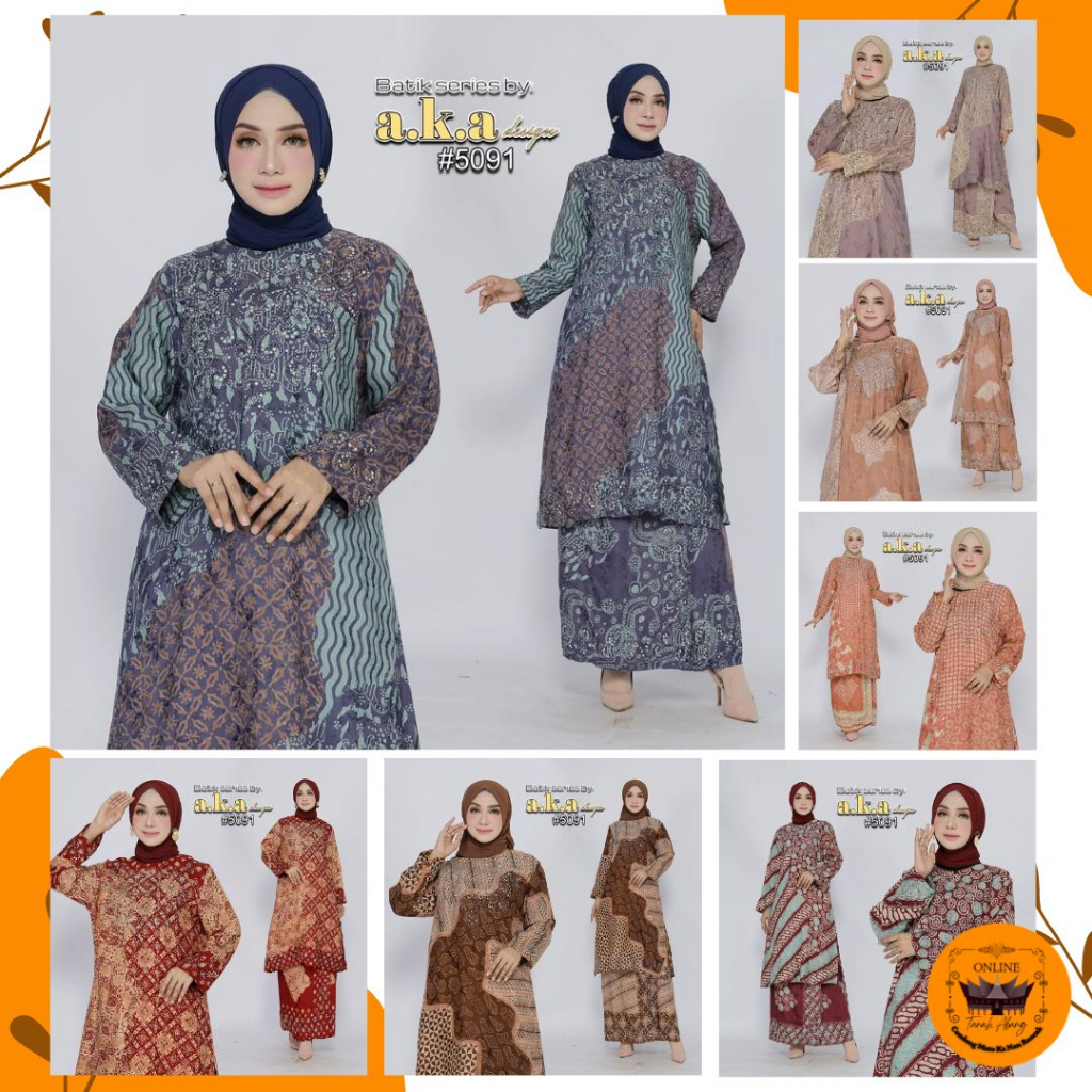 Jual 5091 | Setelan Rok Batik Kurung Baby Semi Sutra Viscose Premium ...