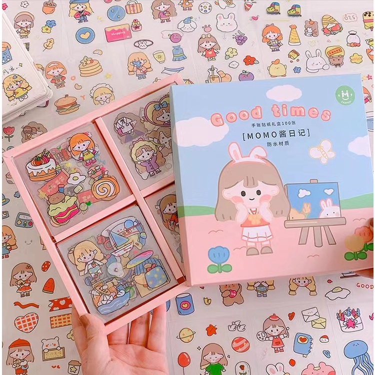 Jual Stiker Lucu Anak Mini Sticker Bening PVC Dekorasi Tumblr Binder ...