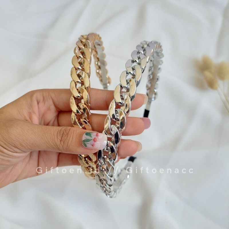 Jual Bando Rantai Simpel Elegant / Bandana Wanita | Shopee Indonesia