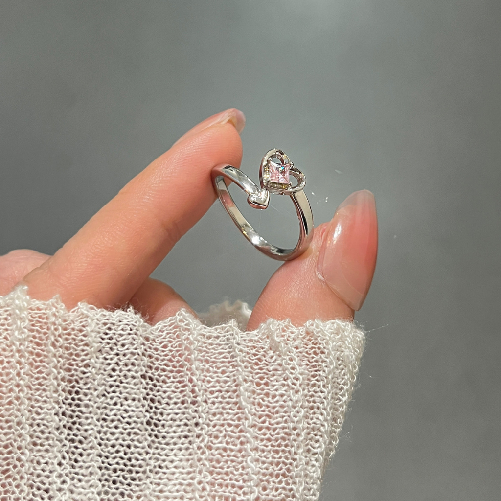 Jual Finna - Ring cincin wanita Perak Simple Aesthetic Lucu Adjustable ...
