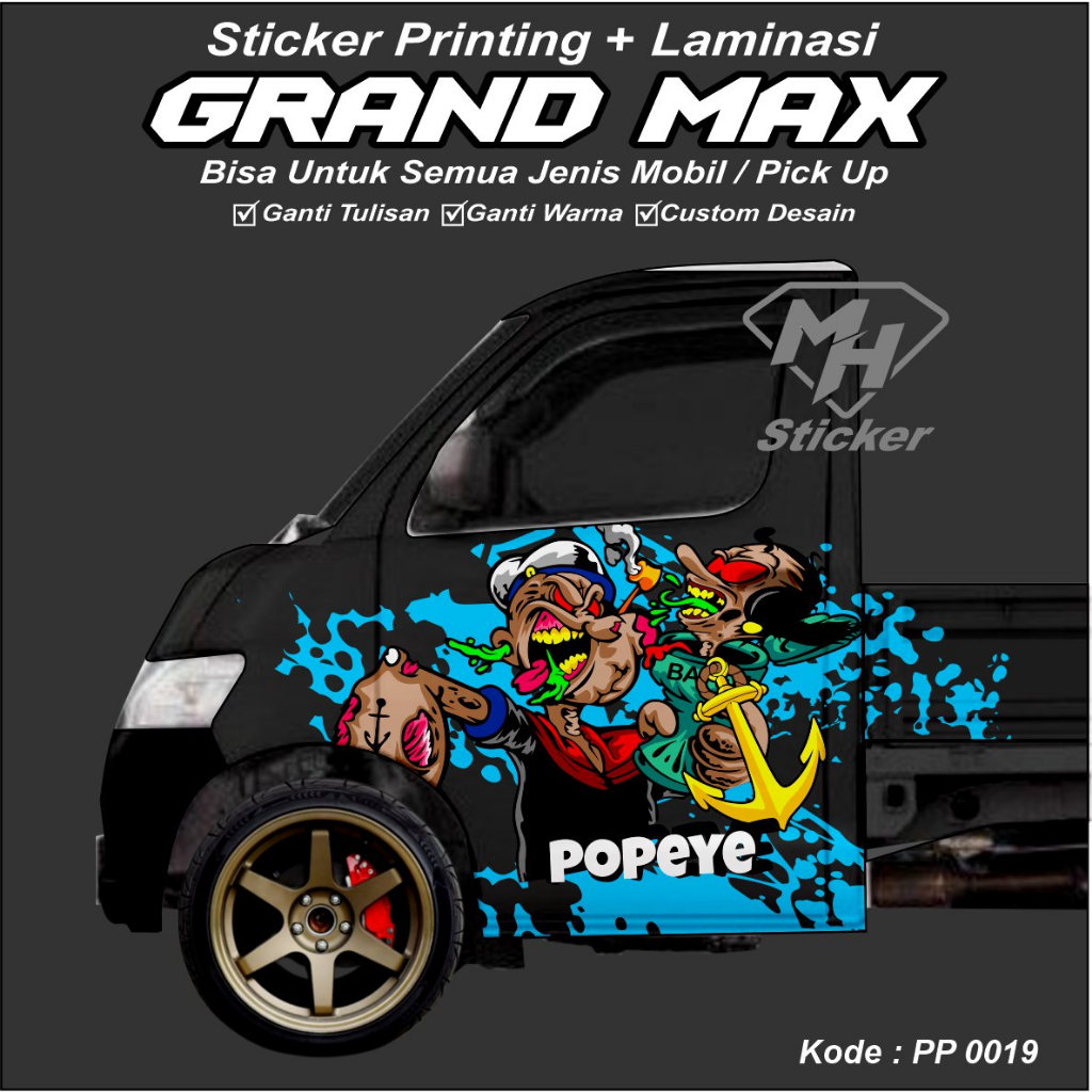 Jual STICKER MOBIL STICKER DECAL PINTU PICK UP GRANMAX, L300, CARRY ...