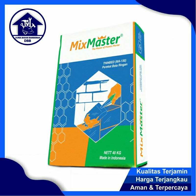 Jual Perekat Bata Ringan Mixmaster Thinbed Lem Hebel Semen Mortar ...