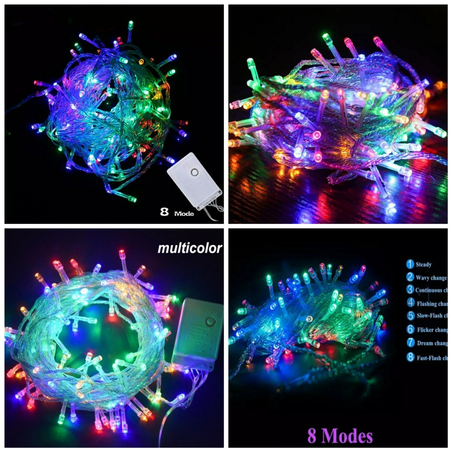 Jual LAMPU LED RAINBOW HIAS DEKOR KELAP KELIP WARNA 10 M ANTI AIR ...