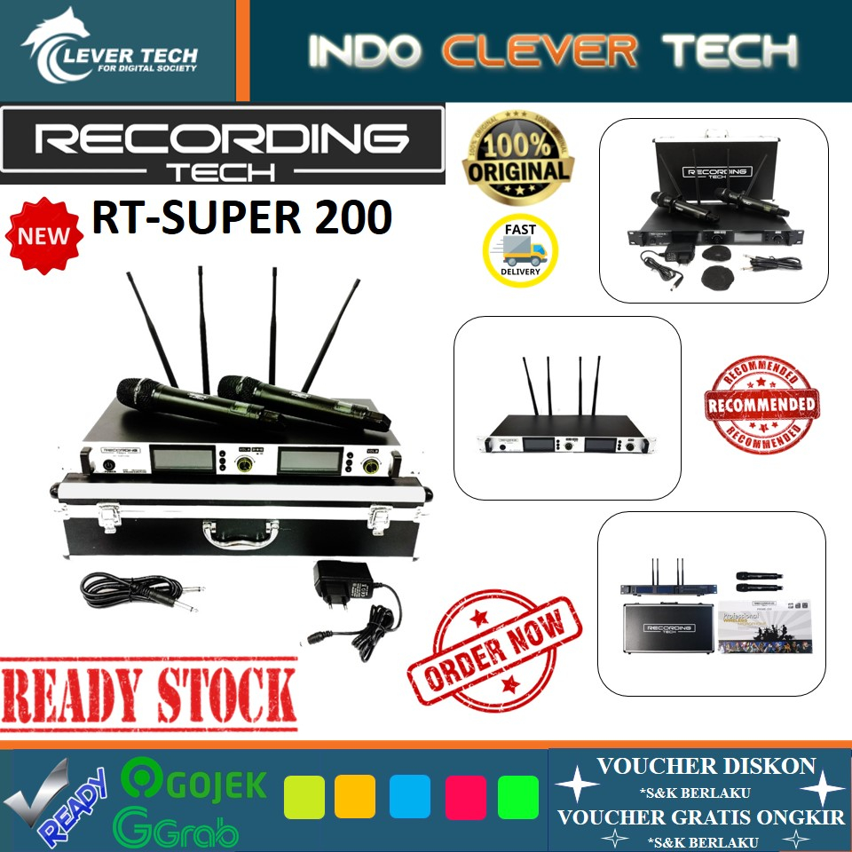 Jual Recording Tech RT-SUPER 200 Mic Wireless | Shopee Indonesia