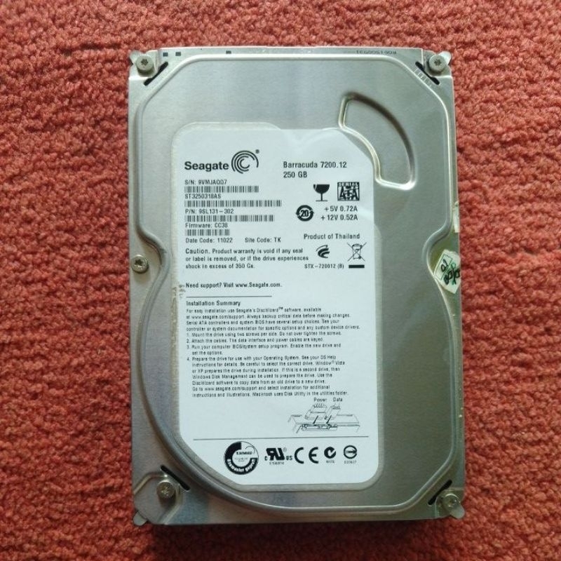 Jual HDD Hardisk PC 250 GB semua merk | Shopee Indonesia