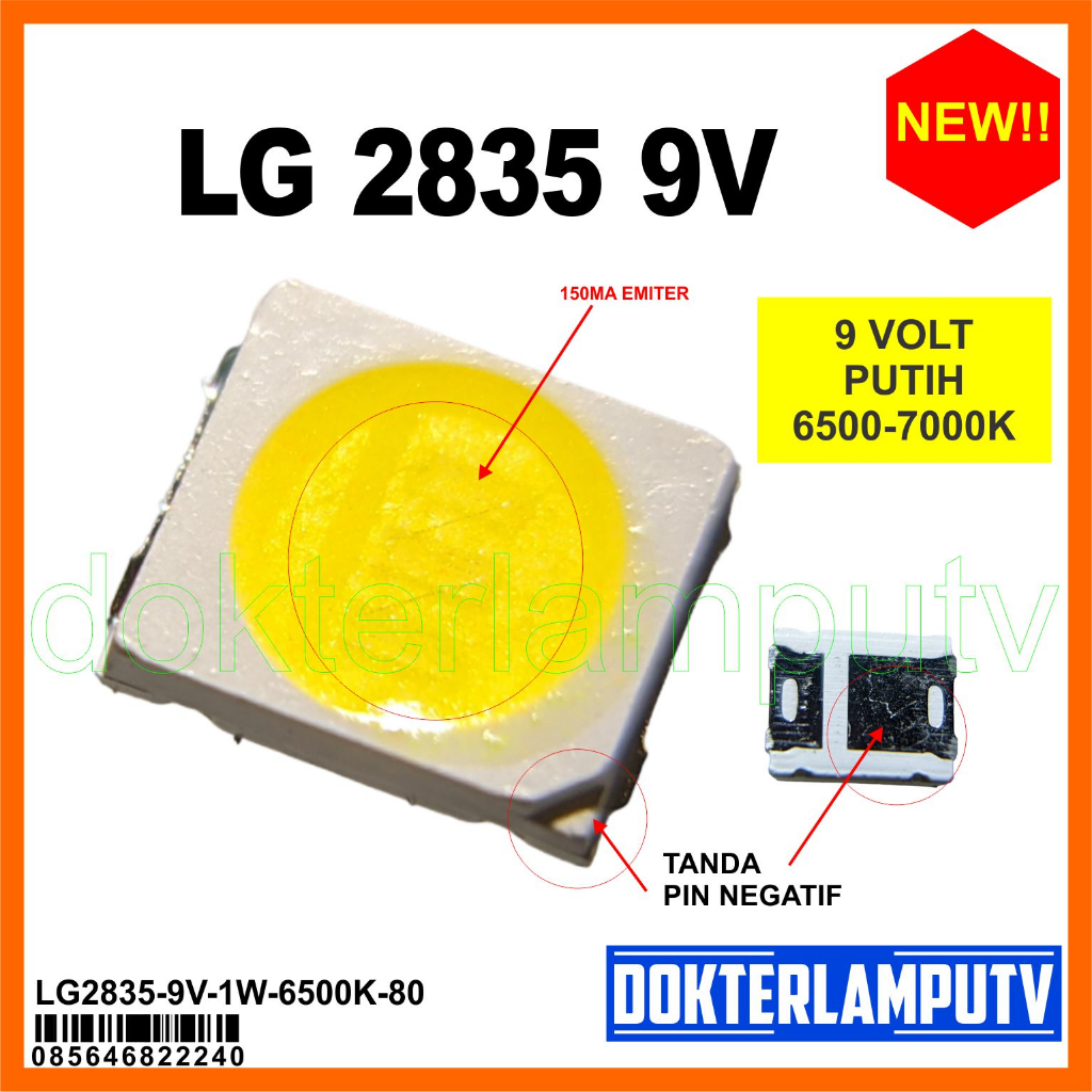 Jual LED SMD 9V 1W 2835 PUTIH PROYEKTOR SERVIS LAMPU LED PHILIPS OSRAM ...