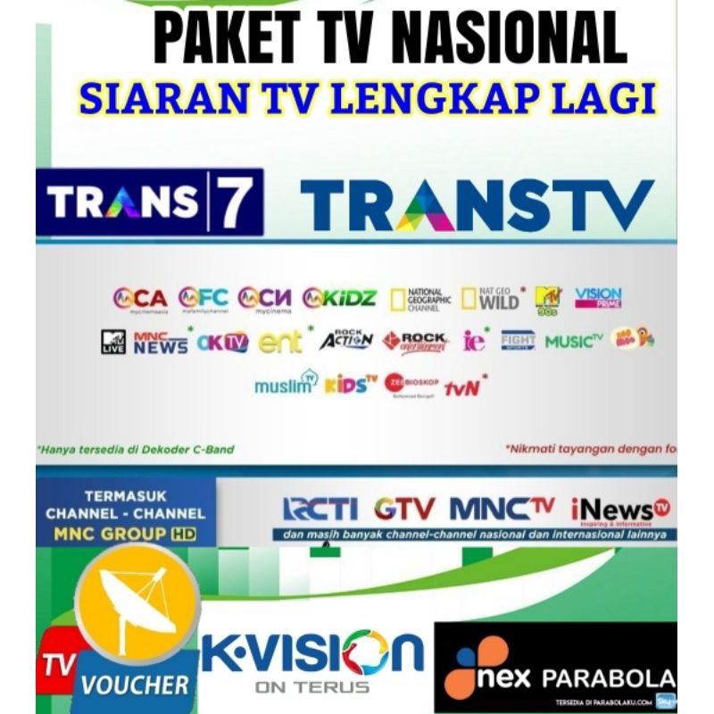 Jual KVISION CLING ( RCTI MNCTV GTV) 6 BULAN | Shopee Indonesia