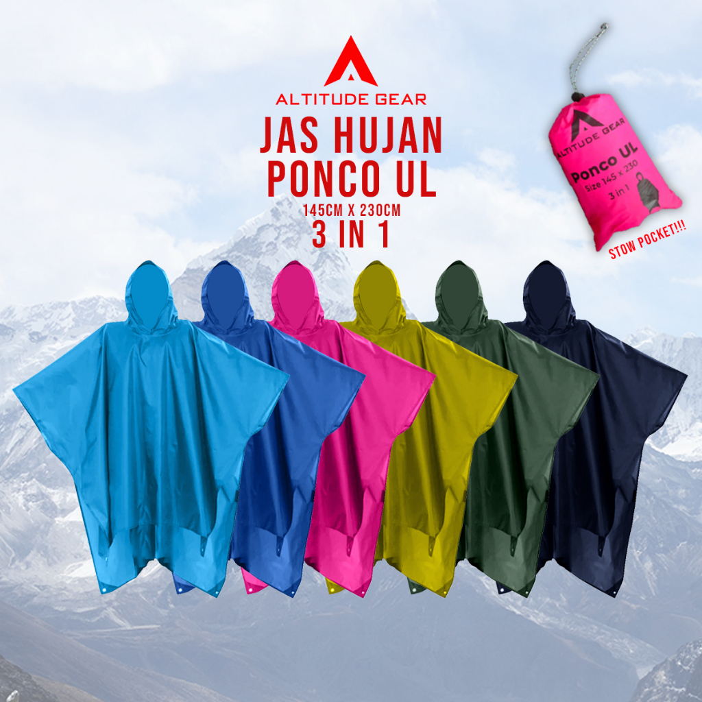Jual Jas Hujan Poncho Ultralight Multifungsi Altitude Gear 145 cm x 230 ...