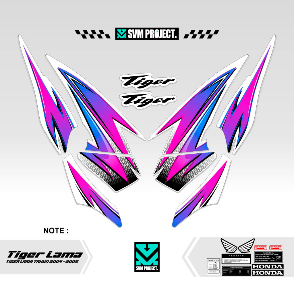 Jual STRIPPING TIGER 2000 OLD / STIKER TIGER LAMA / STIKER TIGER OLD ...