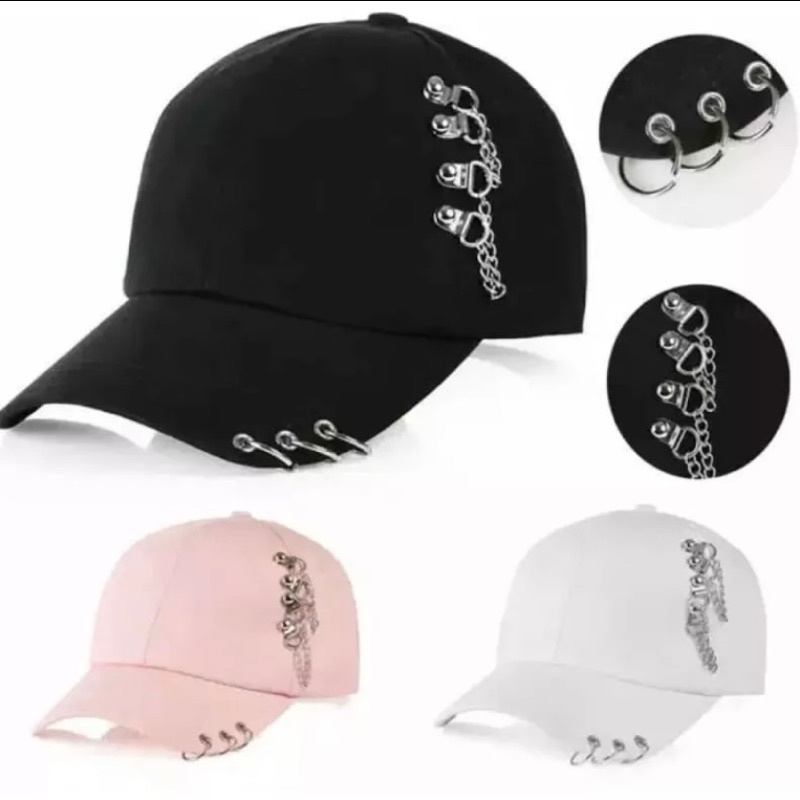 Jual Topi Anting Rantai Korea Trend 2021 Hat Pria Dan Wanita Korea ...
