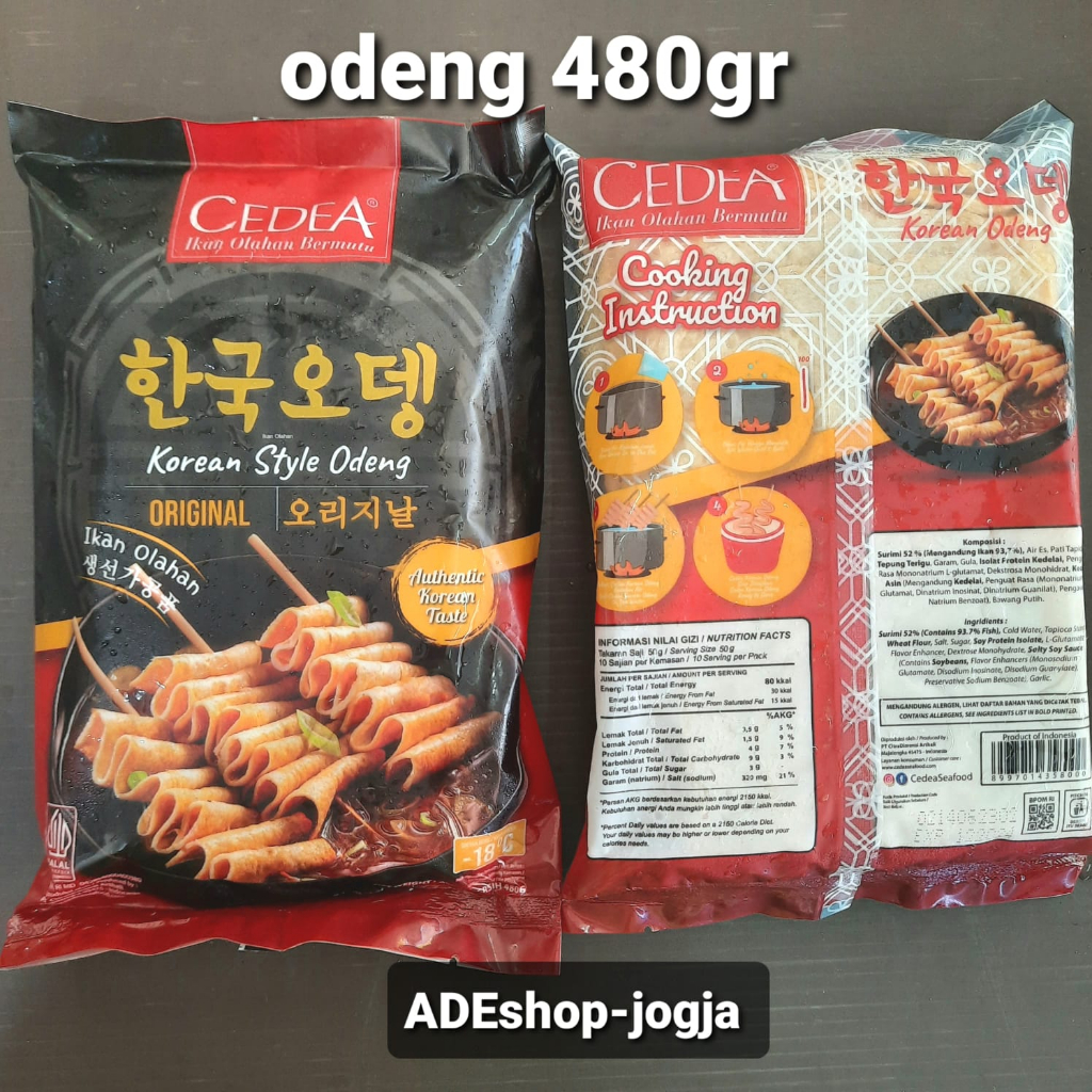 Jual Cedea Korean Odeng Original spicy 480 gr style fish cake eomuk ...