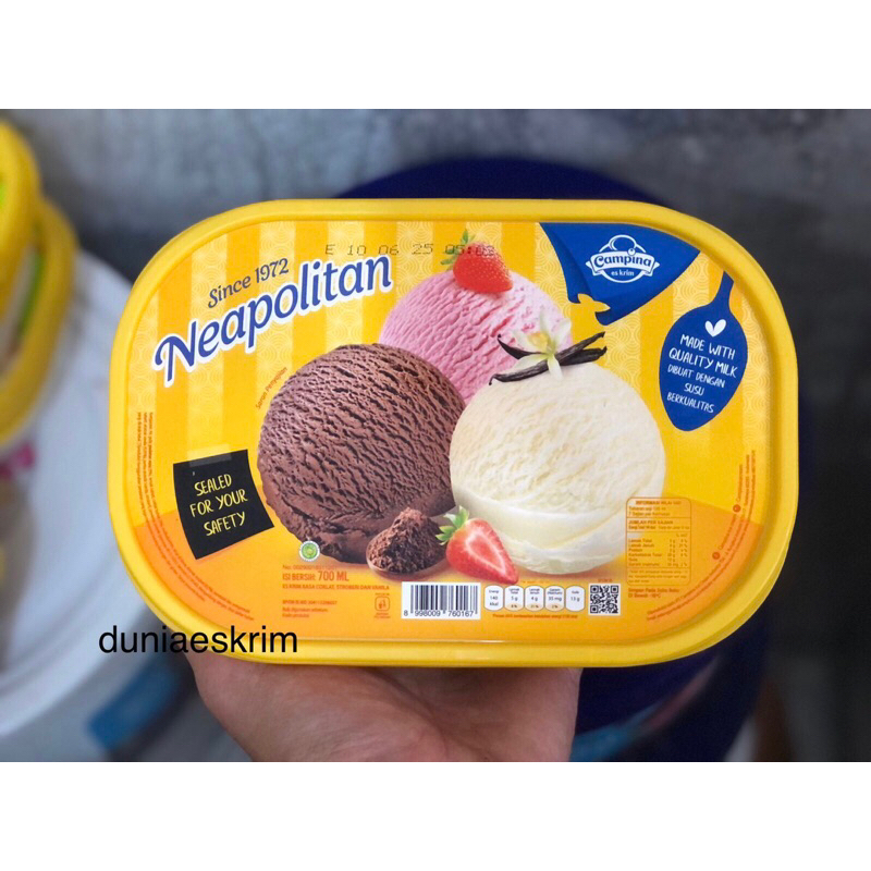 Jual Ice Cream Campina 700ml - Neapolitan / Es Krim Campina | Shopee ...