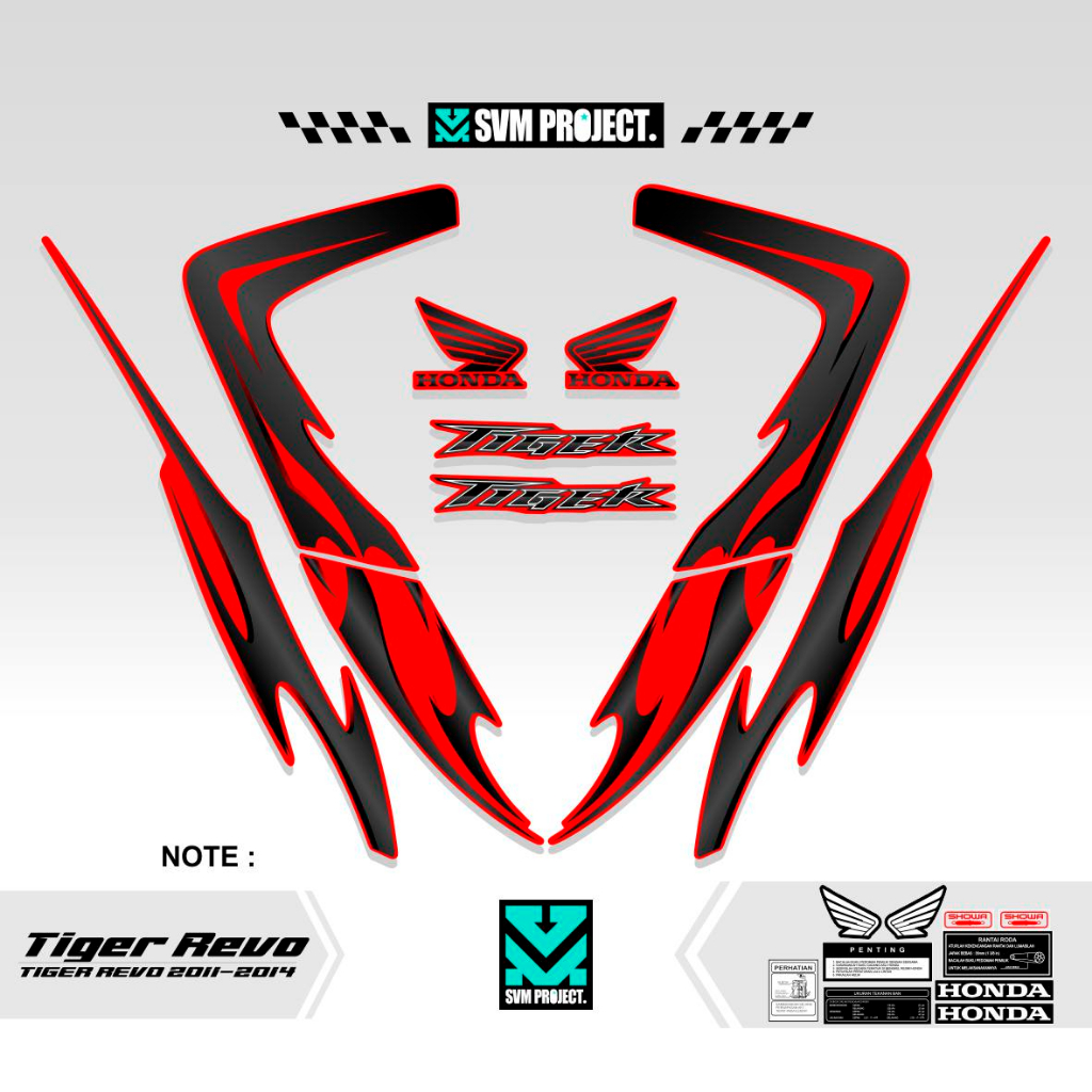 Jual STRIPPING TIGER 2000 REVO / STIKER TIGER REVO / STIKER TIGER REVO ...