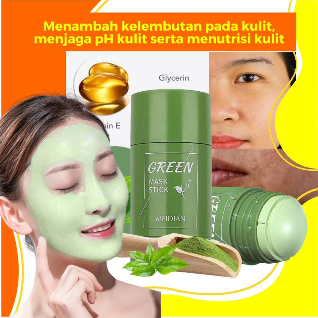 Jual Green Mask Stick Original 100% / Meidian Green Mask Stick / Masker ...