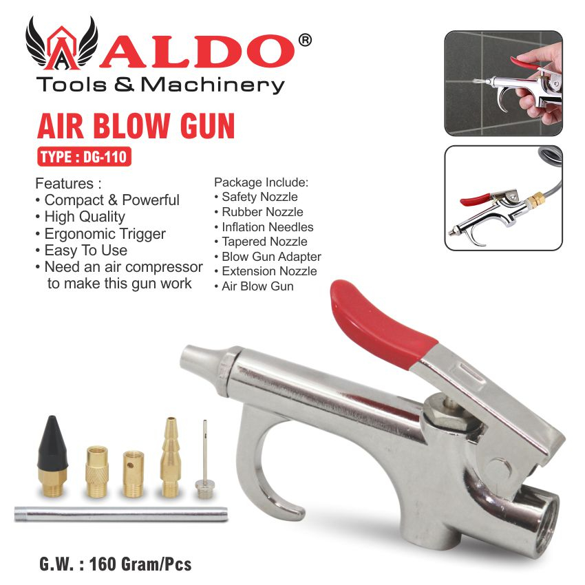 Jual AIR BLOW GUN DG-110 / TEMBAKAN ANGIN KOMPRESSOR / ALAT SEMPROTAN ...