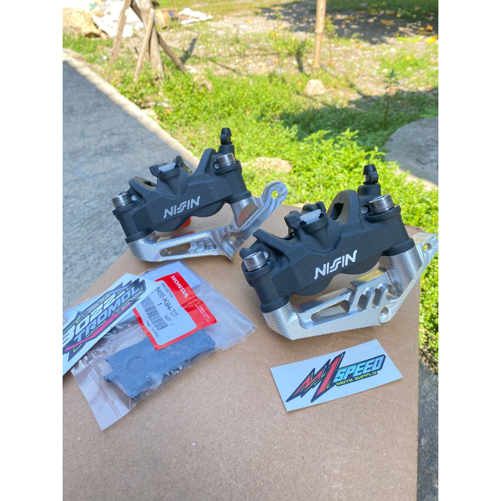 Jual KALIPER NISSIN 4P TWIN AFRICA ORIGINAL THAILAND set breket m1sped m1 speed ninja r ninja rr ...