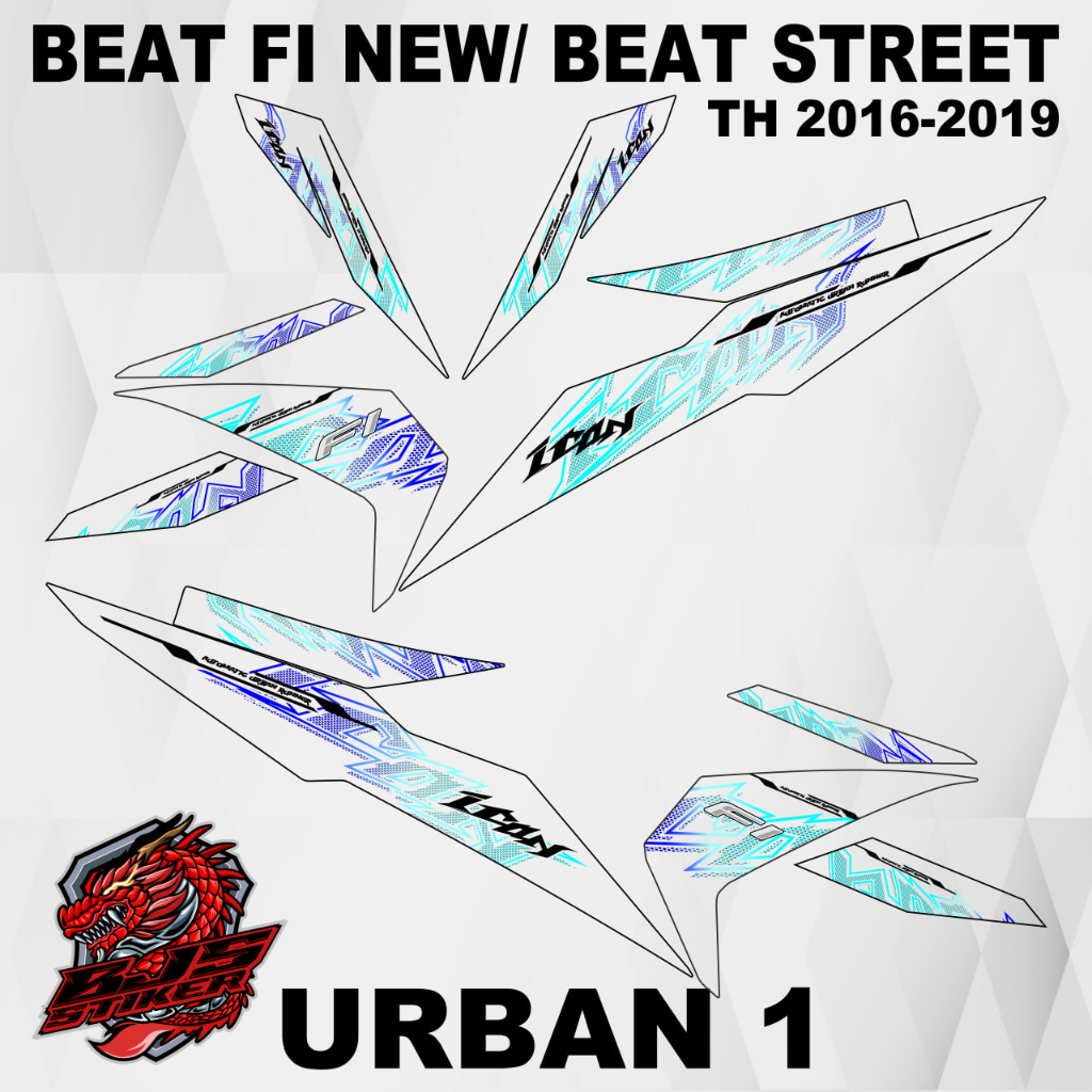 Jual Striping beat fi new th 2016-2019 - Stiker Decal TRANSPARAN UV ...