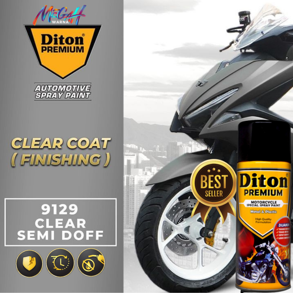 Jual Cat semprot Diton Premium 9129 Clear Doff / Vernish dof / pernis ...