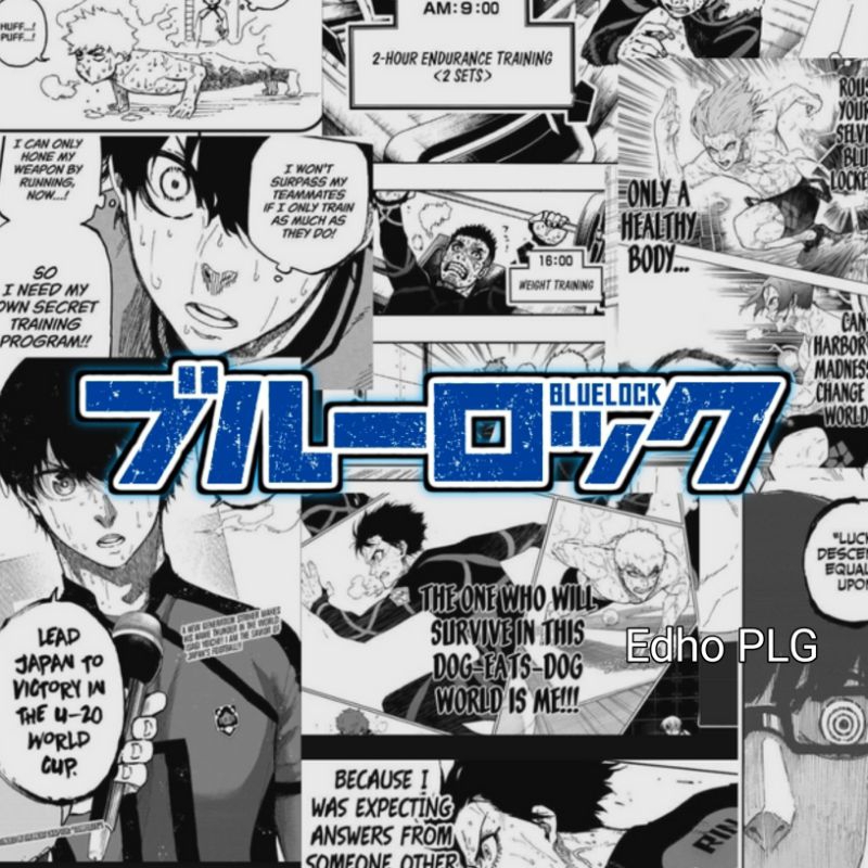 Jual poster manga anime blue lock, manga wall blue lock, poster anime ...