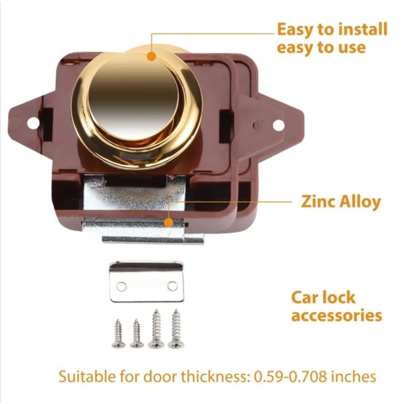 Jual Kunci Tombol Tekan untuk Pintu Lemari Kabinet RV Kunci Pintu ...