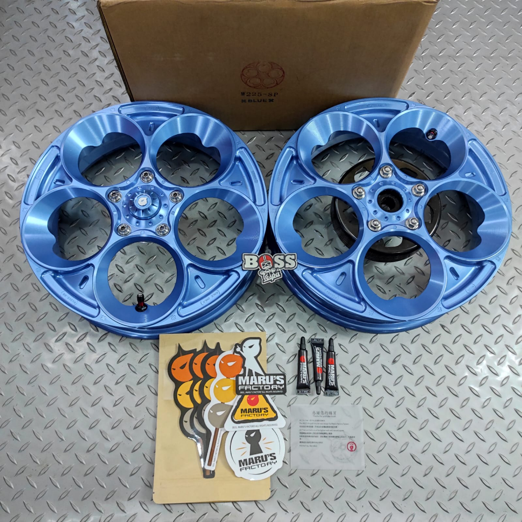 Jual Velg Marus W225 12inc Blue Front & Rear Vespa Sprint Prima GTS LX ...