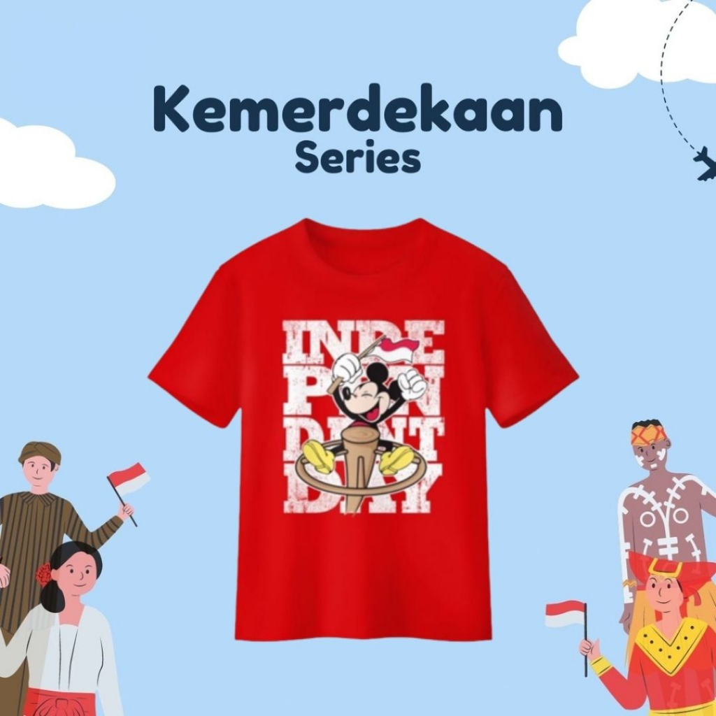 Jual PROMO 1.1 HappyOliver Kaos Anak MK MOUSE Merah Putih Kemerdekaan ...