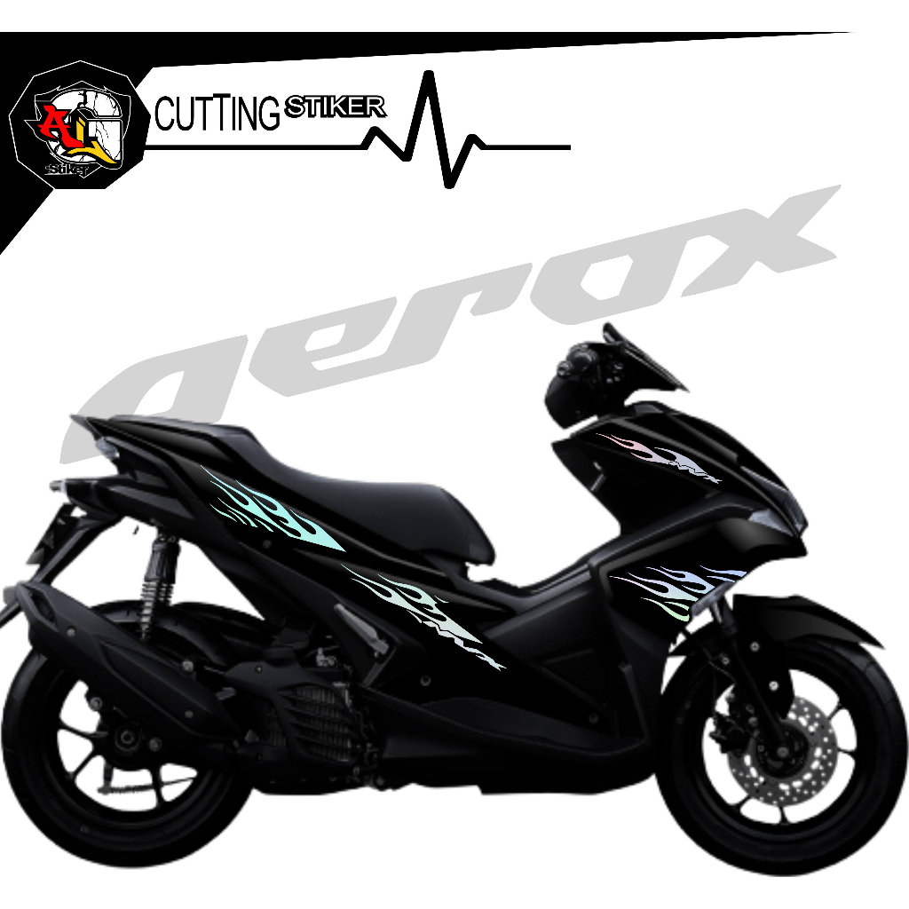 Jual STICKER CUTTING MOTIF API AEROX OLD/284/STIKER MOTOR/STRIPING ...