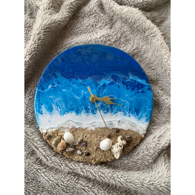 Jual Sigur.id DIY Kit Resin Ocean Wall Clock | Jam Dinding Kayu Motif ...