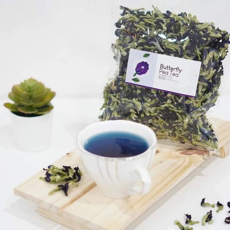 Jual teh bunga telang kering premium100gram | Shopee Indonesia