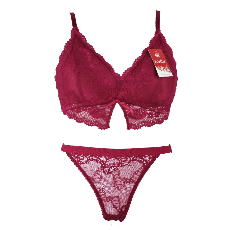 Jual Scelta - Sexy Bra Set Celana Dalam Wanita Transparan Bralette ...