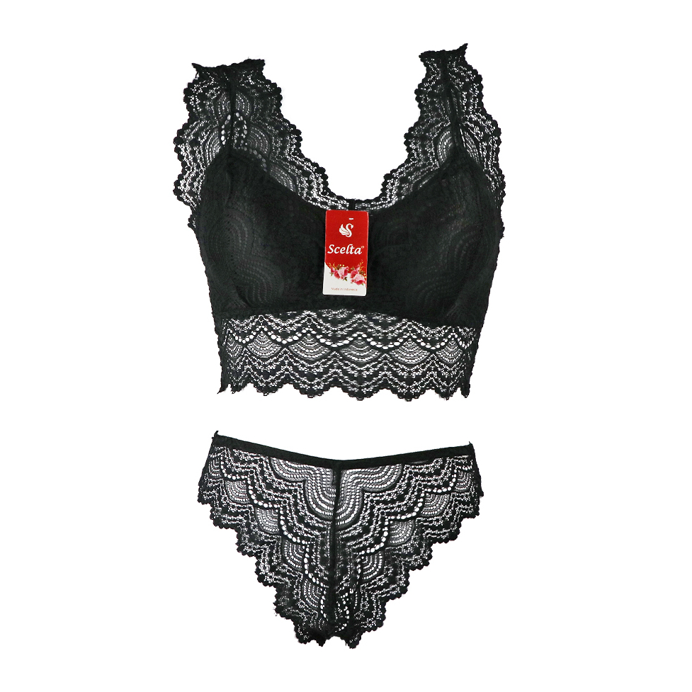 Jual Scelta - Sexy Bra Set Celana Dalam Wanita Transparan Bralette Tanpa Kawat Renda Setelan Bh ...
