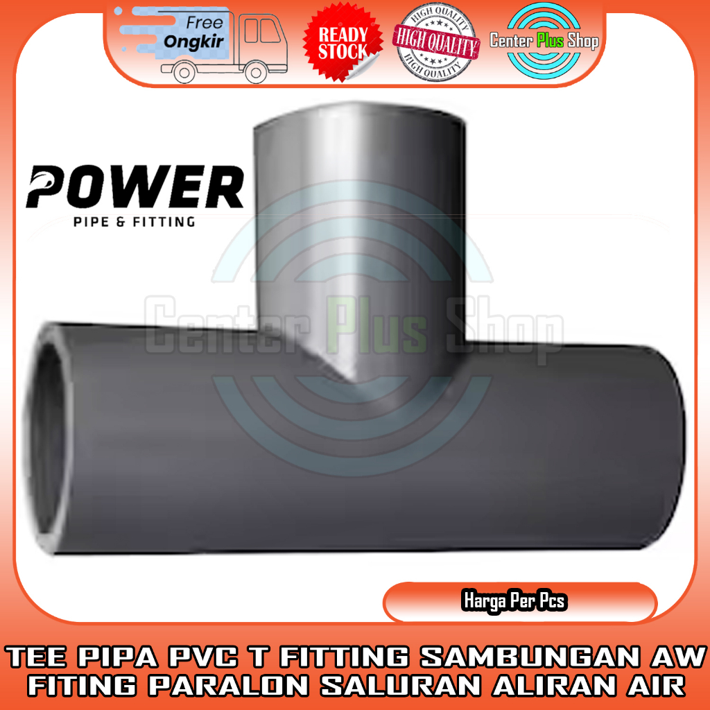 Jual TEE PIPA PVC T FITTING 2" 2½”X2" 2½” 3"X2" 3" 4" SAMBUNGAN AW ...