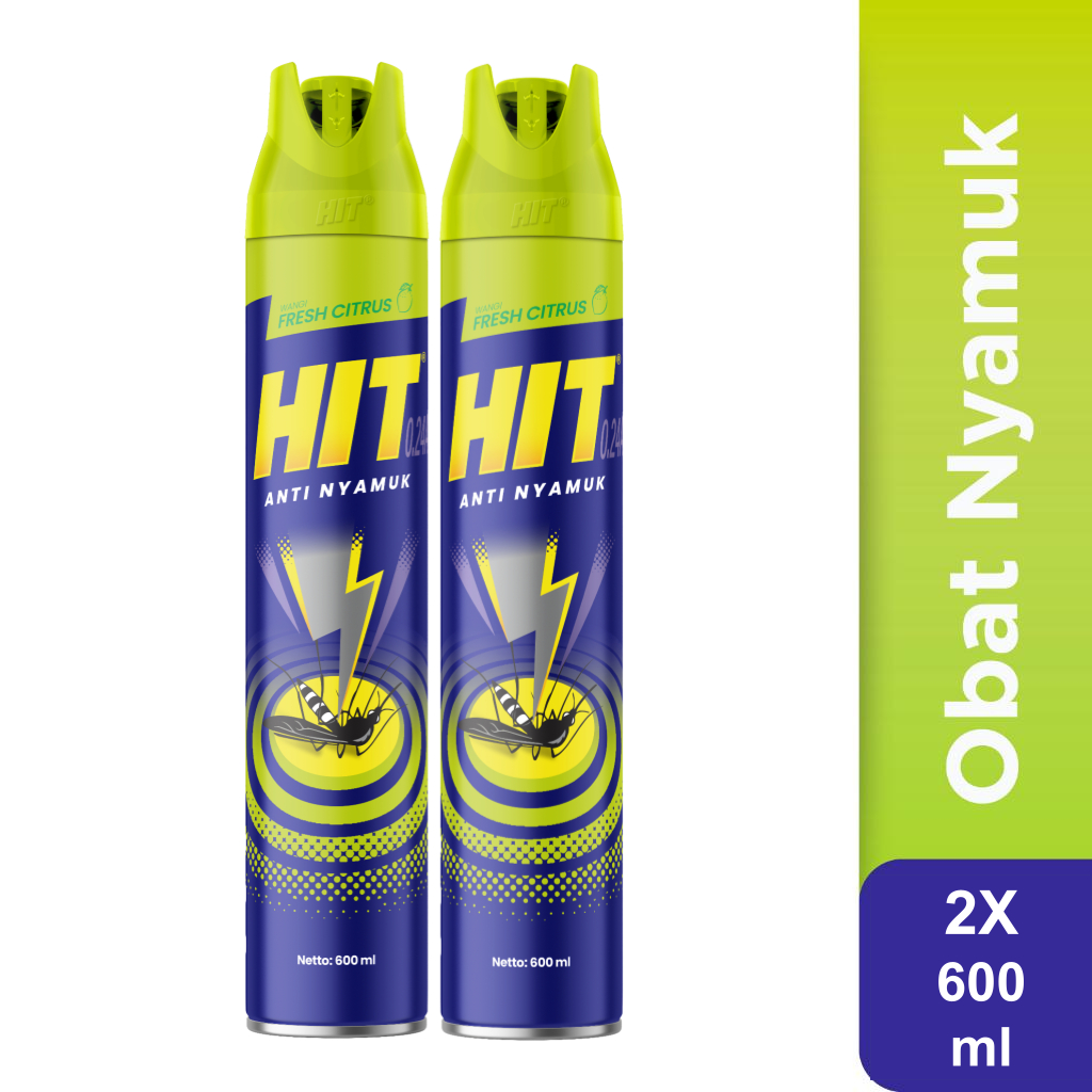 Jual HIT Aerosol Expert Fresh Citrus 600ml x2 - Obat Nyamuk - Bunuh ...