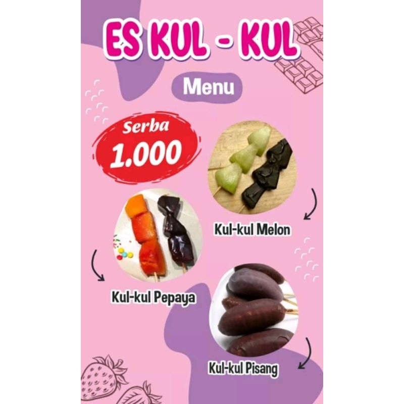 Jual SPANDUK BANNER ES KUL-KUL, SATE BUAH COKLAT | Shopee Indonesia