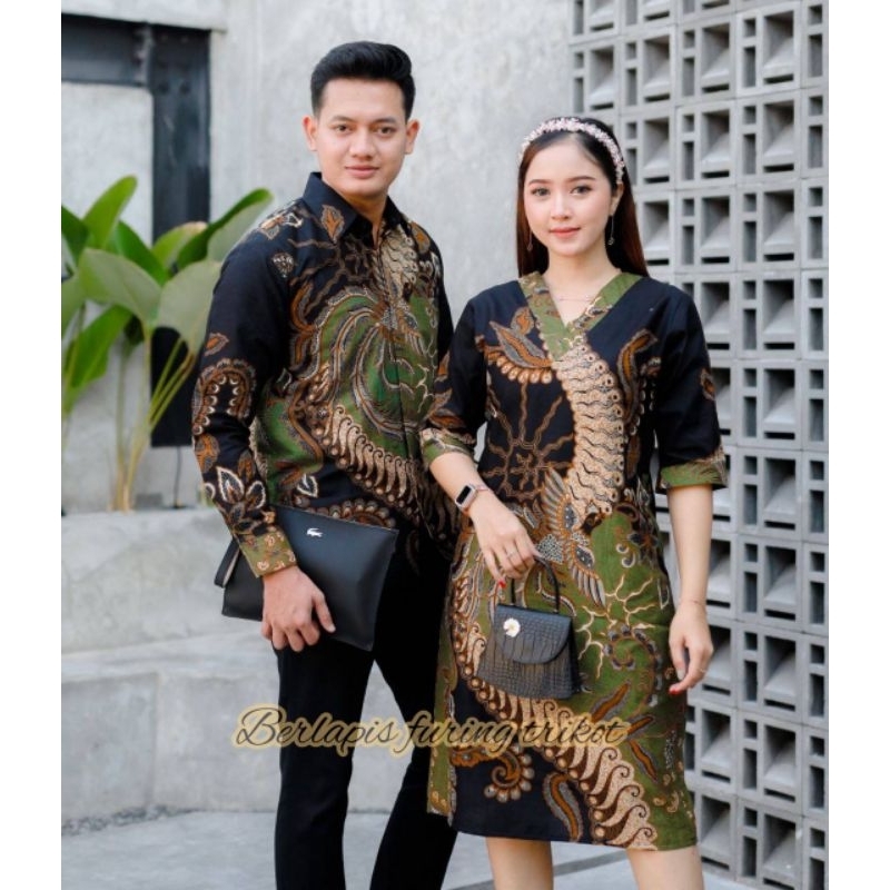 Jual BATIK COUPLE PREMIUM / DRESS BATIK / KEMEJA BATIK | Shopee Indonesia
