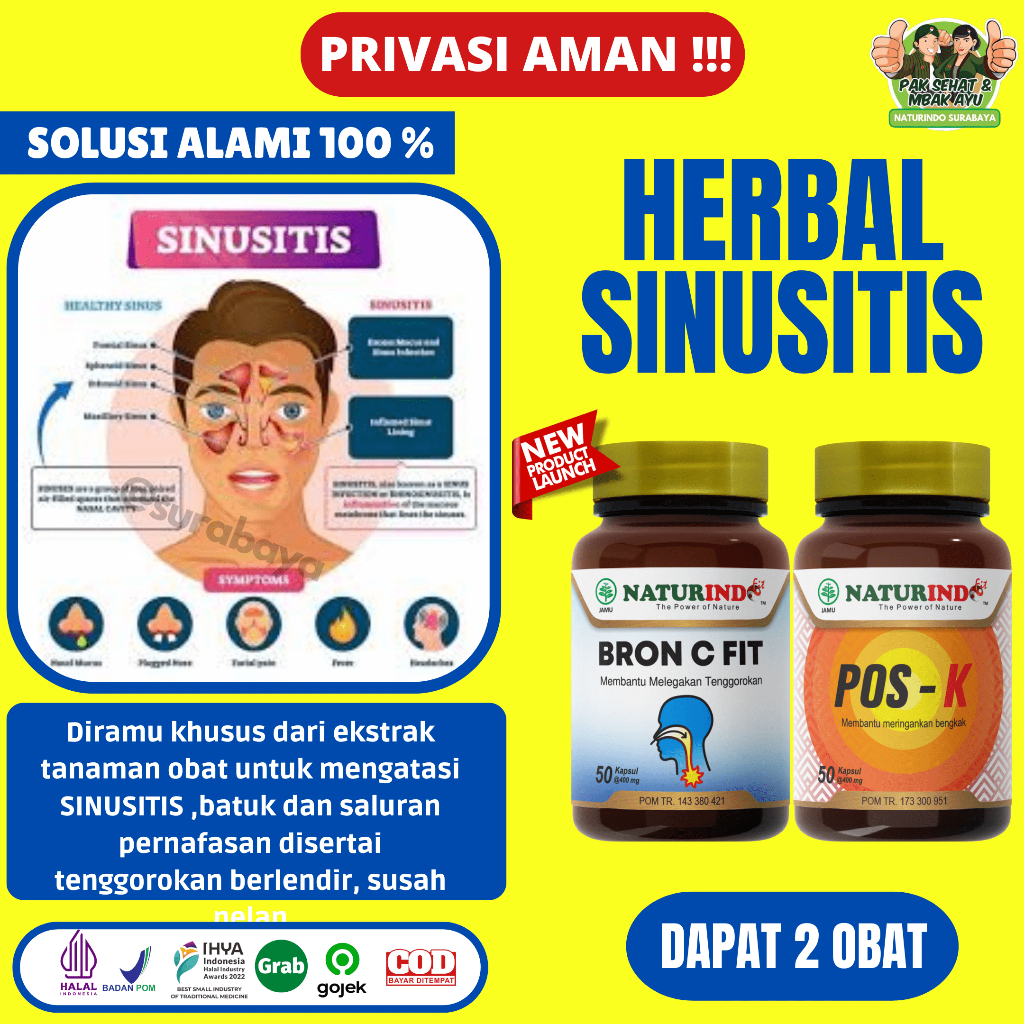 Jual Obat Sinusitis Polip Hidung Obat Rhinitis Polip Sinusitis Kronis Akut Herbal Sinusitis ...