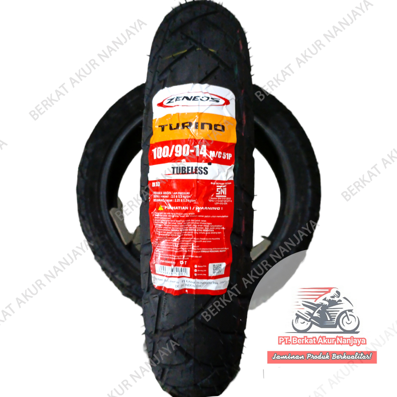 Jual Ban Motor Zeneos Turino ZN33 100/90-14 Ban Matic Vario Tubeless ...