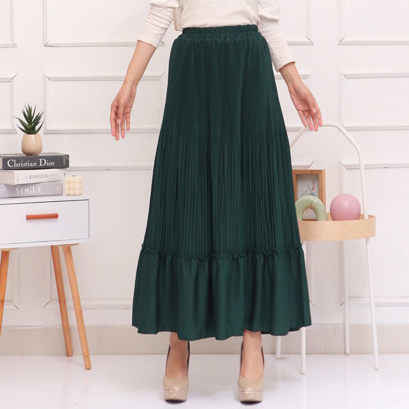 Jual Rok Susun 101 Clara / Rok Plisket Lidi Kerut / Rok Plisket Lidi ...