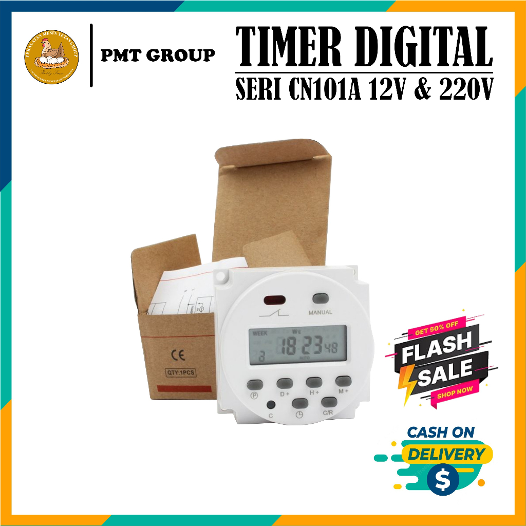Jual Timer Switch Digital Time Delay Relay 220V atau 12V CN101A Untuk ...