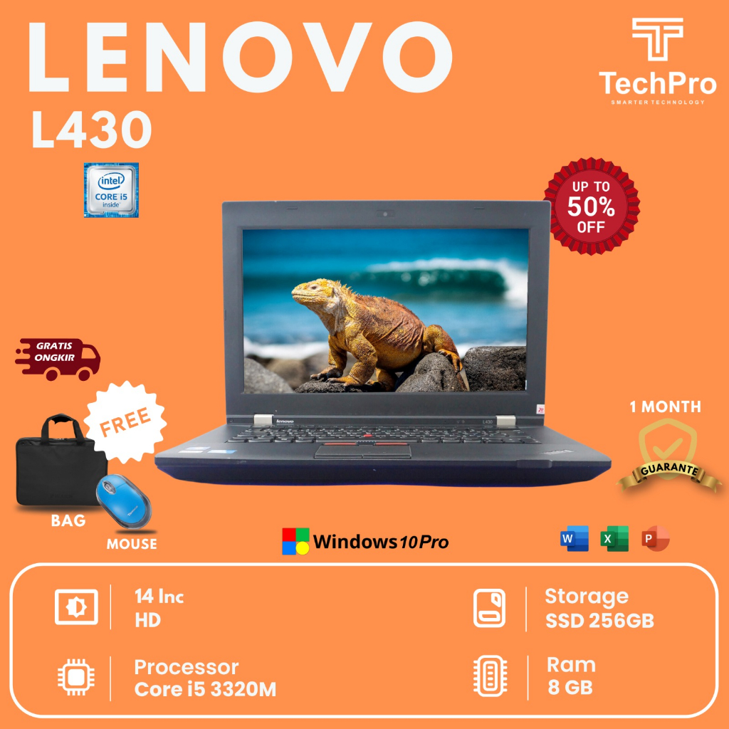 Jual LAPTOP LENOVO L430 CORE I3- 3 GEN RAM 4GB HDD 500 - I5 GEN 3 4/320 ...