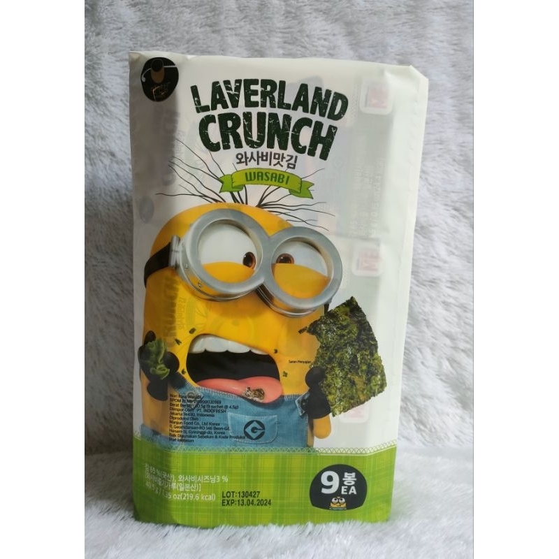 Jual Laverland Crunch Crispy Seaweed/Rumput Laut Krispy Seri Minion ...