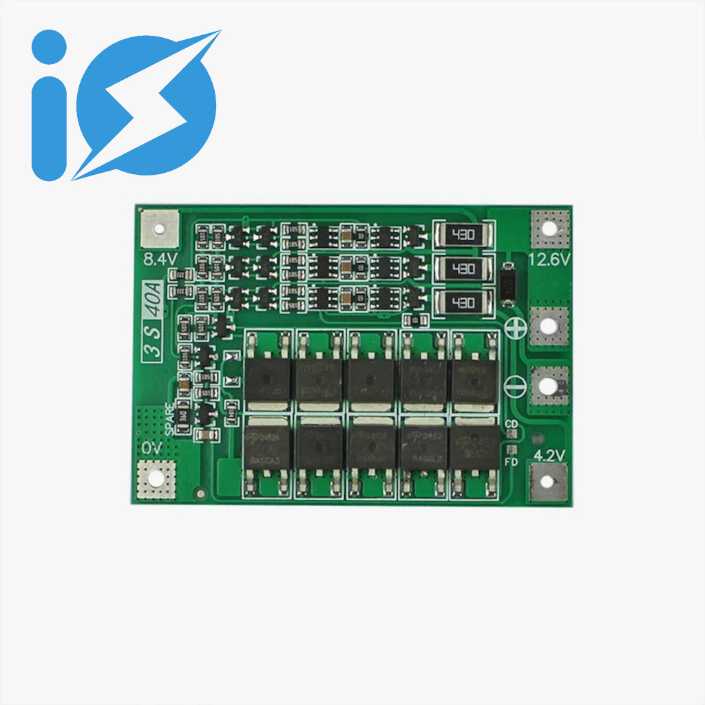 Jual Module BMS 3S 12.6V 12V 40A Balanced Lithium Ion Polymer 18650 ...