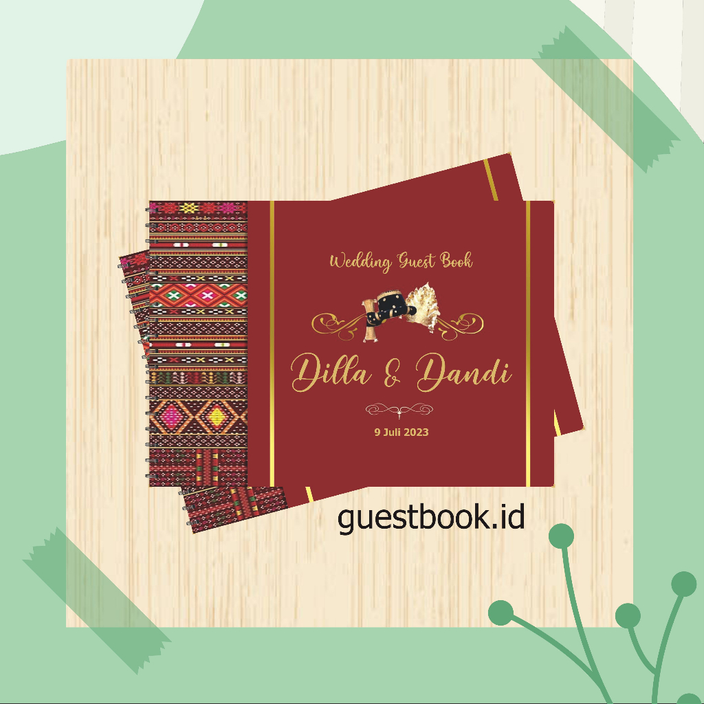 Jual Buku Tamu Undangan Pernikahan Adat Mandailing / Custom Guest Book ...