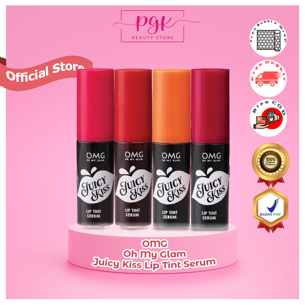 Jual OMG Oh My Glam Juicy Kiss Lip Tint Serum / OMG Lip Tint | Shopee ...