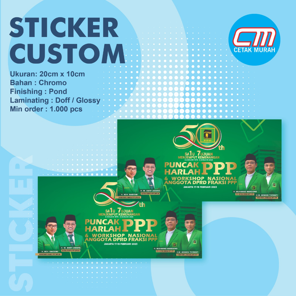 Jual Sticker custom partai/caleg/chromo/murah | Shopee Indonesia