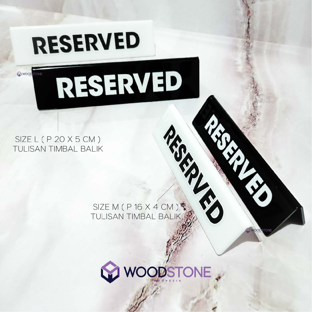Jual WOODSTONE - Sign Reserved - Papan Tanda Reserved - Aksesoris ...