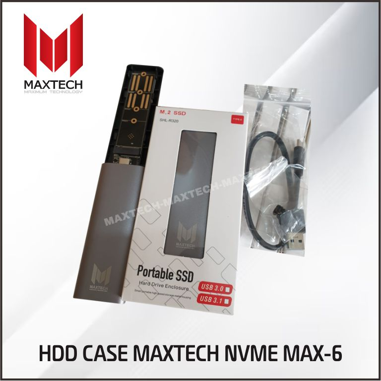 Jual Case ssd m2 nvme Maxtech max6 aluminum usb 3.1 type-c 10Gbps ...