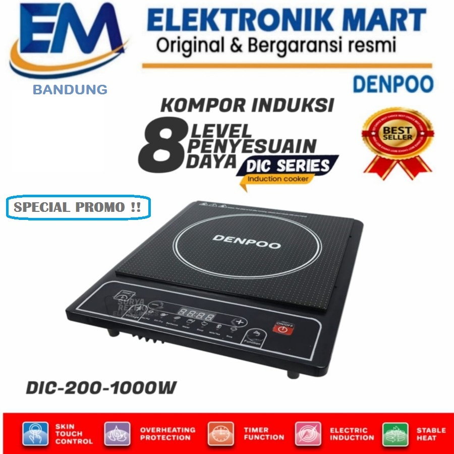 Jual DENPOO KOMPOR LISTRIK INDUCTION COOKER ULTRA SLIM SENSOR TOUCH ...